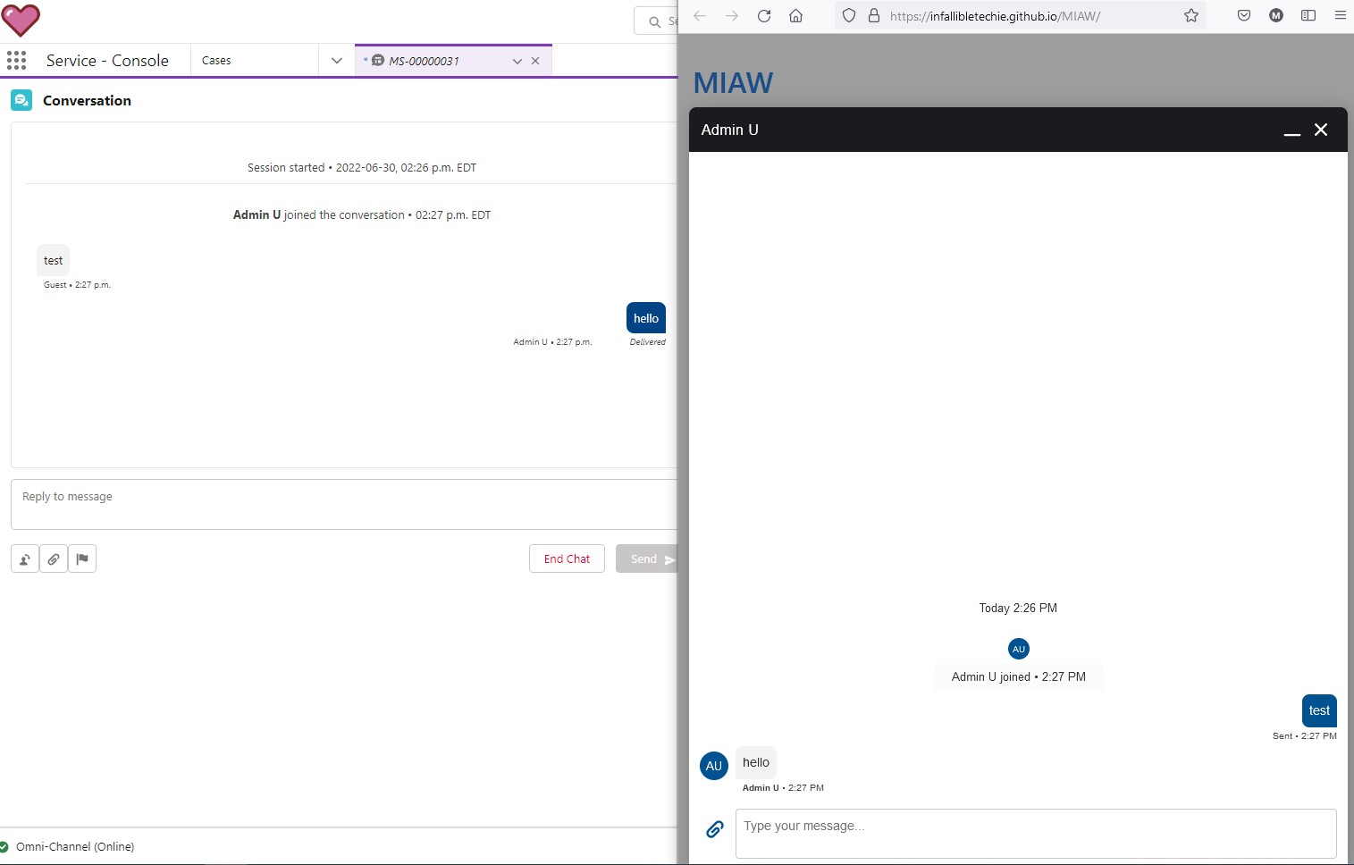 Salesforce Messaging For In App And Web Testing From Github Infallibletechie