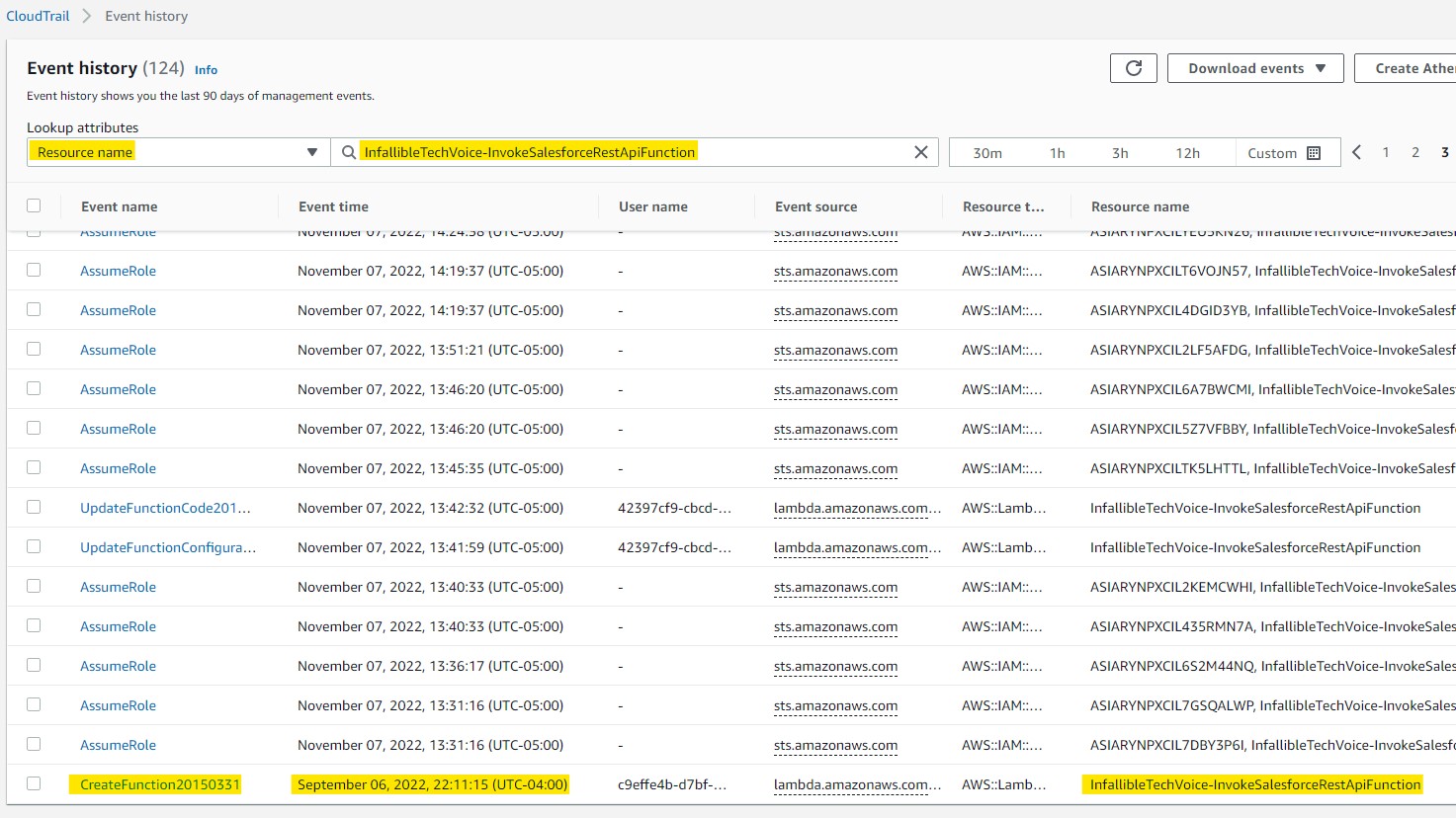 Find by whom and when Amazon AWS Lambda function was created – InfallibleTechie