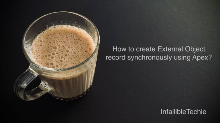 How To Create External Object Record Synchronously Using Apex