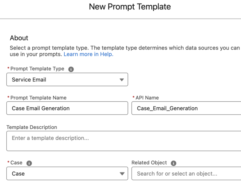 How to use Salesforce Prompt Templates to draft Service Emails ...
